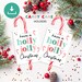 Holly Jolly Christmas Candy Cane Holder, Printable Candy Cane Tag ...