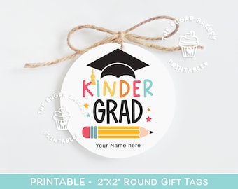 Editable Kinder Graduation Tag - Printable PDF - Kindergarten ...