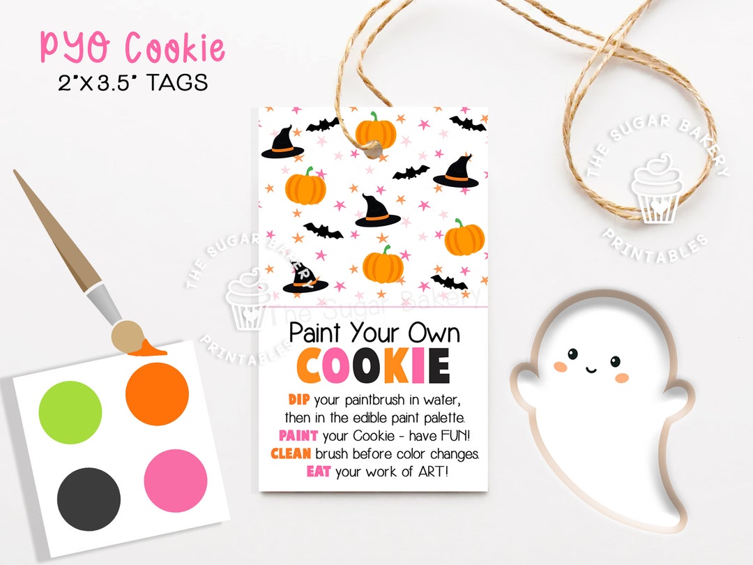 PYO Cookie Halloween TAGS, Pyo Cookie Instructions & Directions, Paint ...