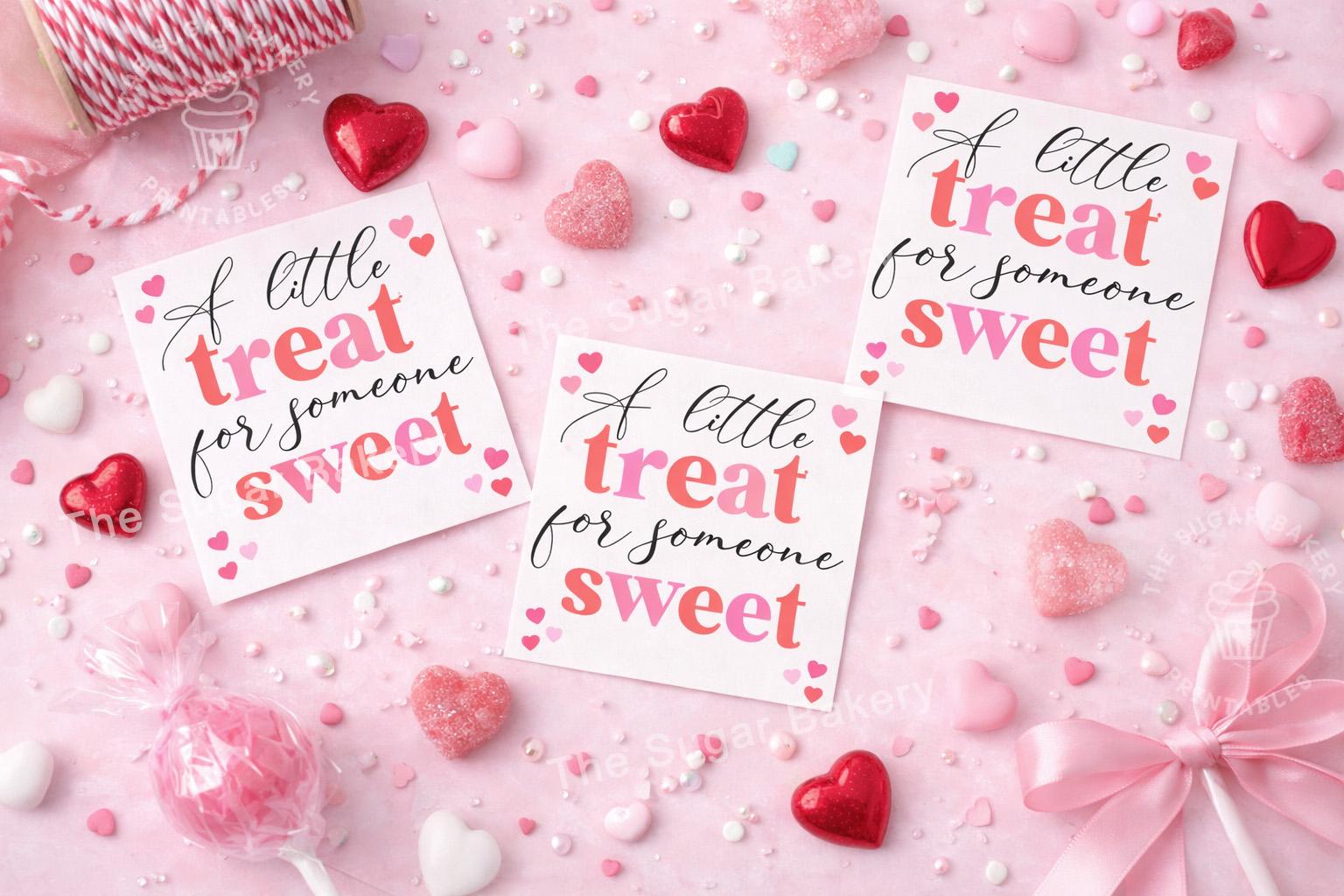 Valentine Treat Tag Printable for Kids, Classroom Candy Favor Tags ...