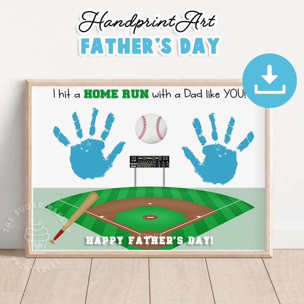 Fathers Day Handprint Card - Etsy