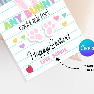 Printable Easter Teacher Gift Tag, Teacher Appreciation TAG, Easter ...
