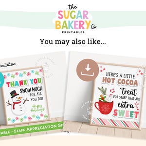 Staff Appreciation Sign Printable Sign Christmas Staff Sign Thank You ...