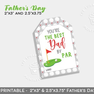 Printable Fathers Day Golf Gift Tags, Fathers Day GOLF Tags, Best DAD ...