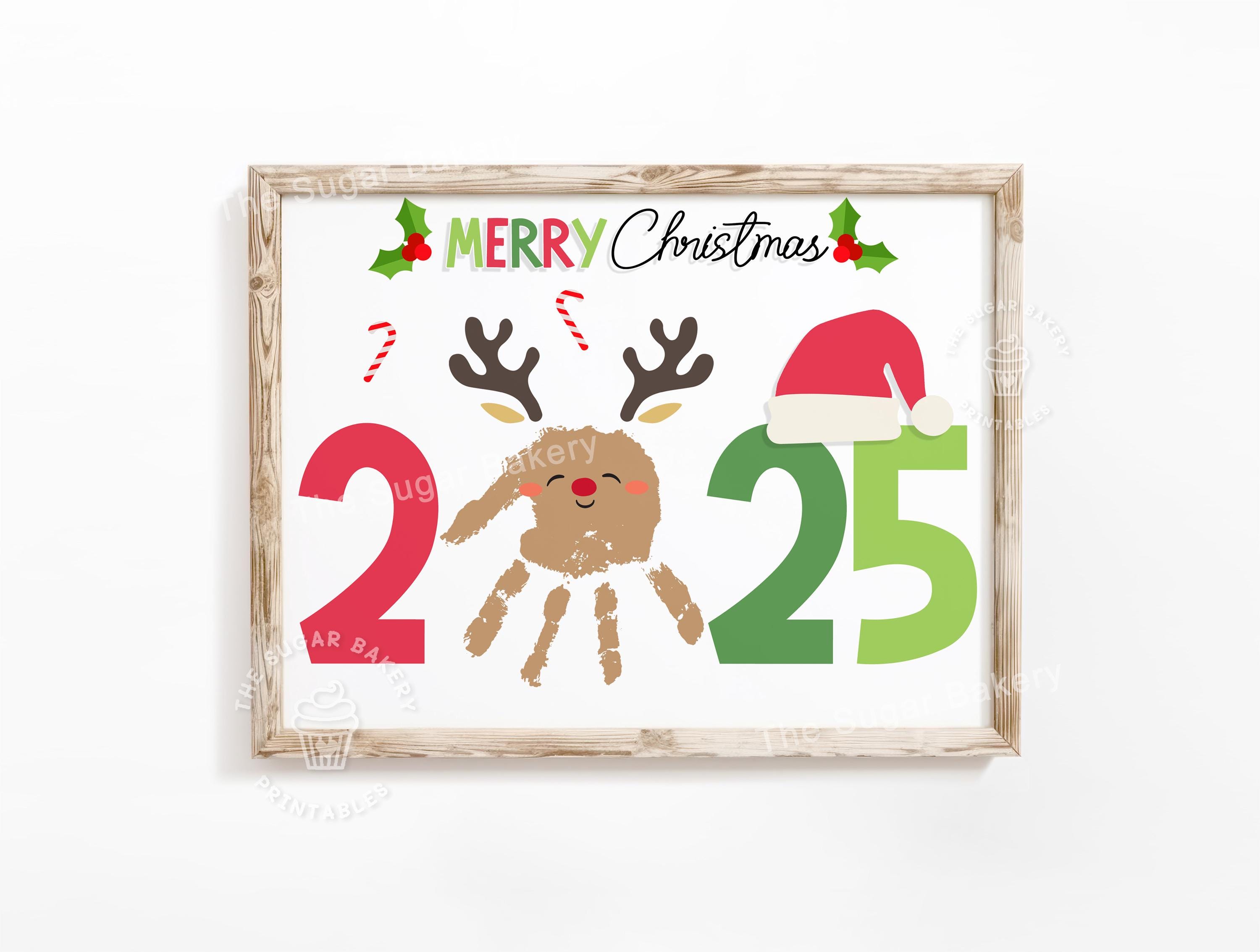Christmas 2025 Handprint Reindeer Craft, Kids DIY Christmas Keepsake ...