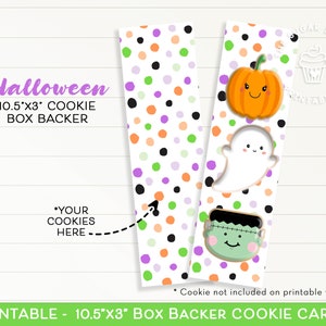 Printable Halloween Cookie Box Backers, Polka Dot & Stripes 10.5"x3 ...