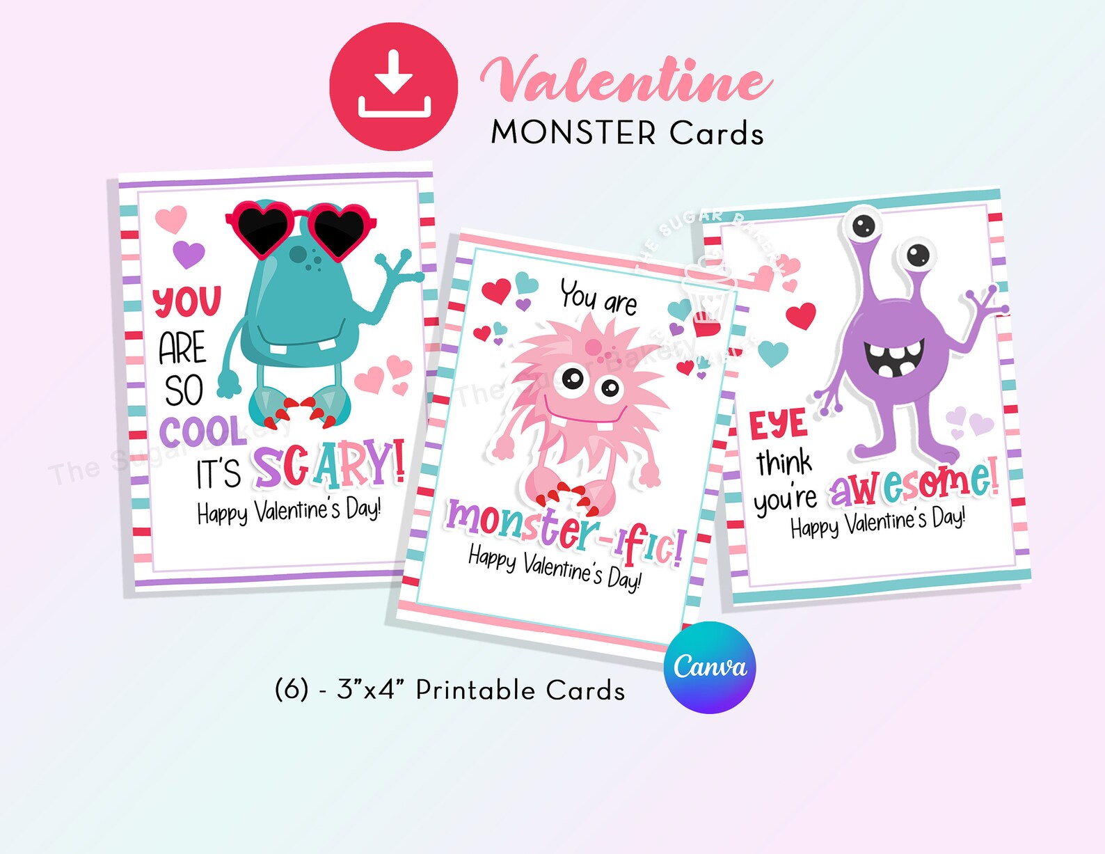 Editable MONSTER Valentines, Monster Cards for Kids, Monster Valentine ...