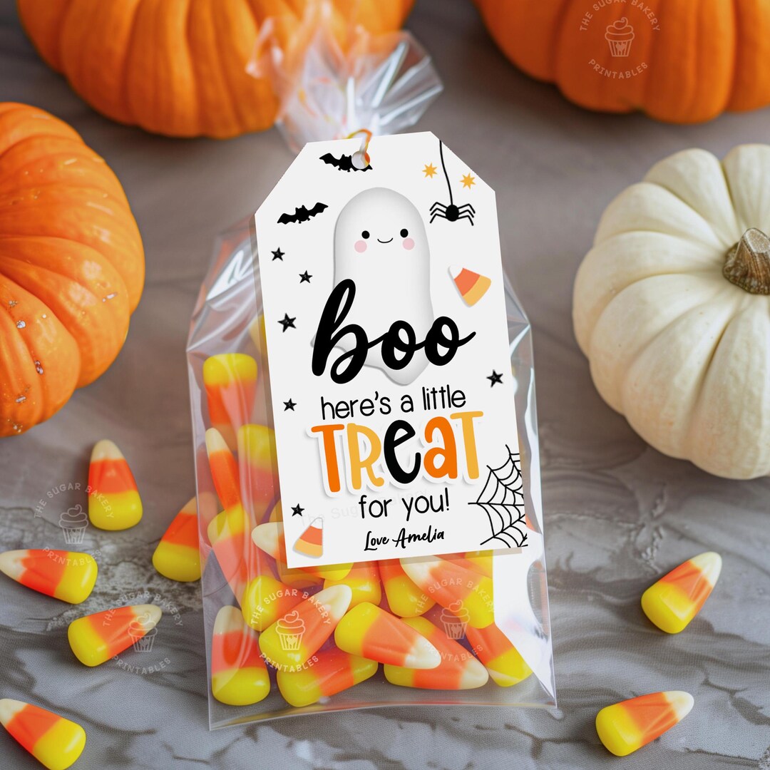 Editable Halloween Treat Tags, BOO Halloween Tags, Halloween Pumpkin ...