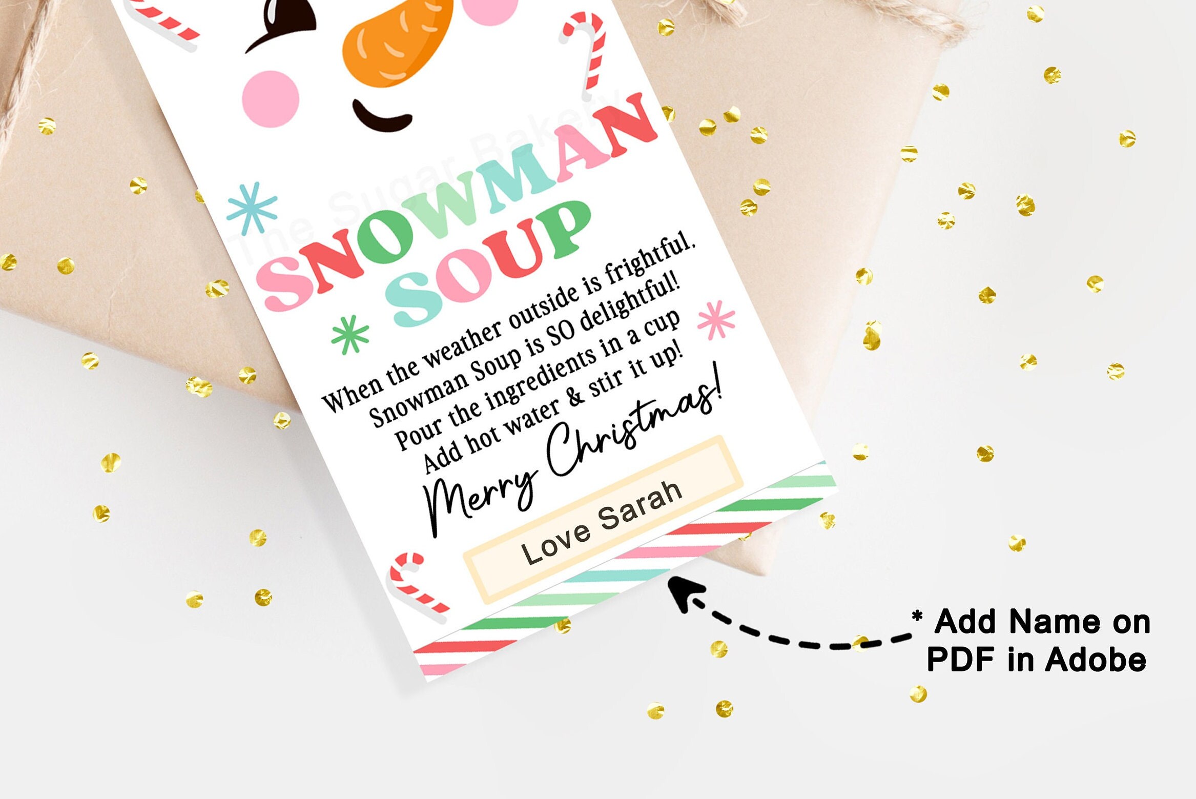Printable Snowman Soup Tags, Hot Chocolate Tags, Hot Cocoa Tags ...