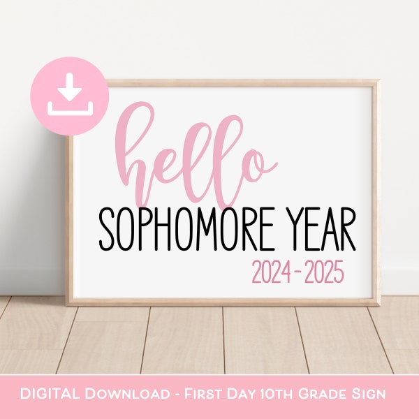 1st Day of 10th Grade Sign - Etsy
