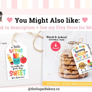 A Little Treat to Make the First Day SWEET TAG, First Day of School ...