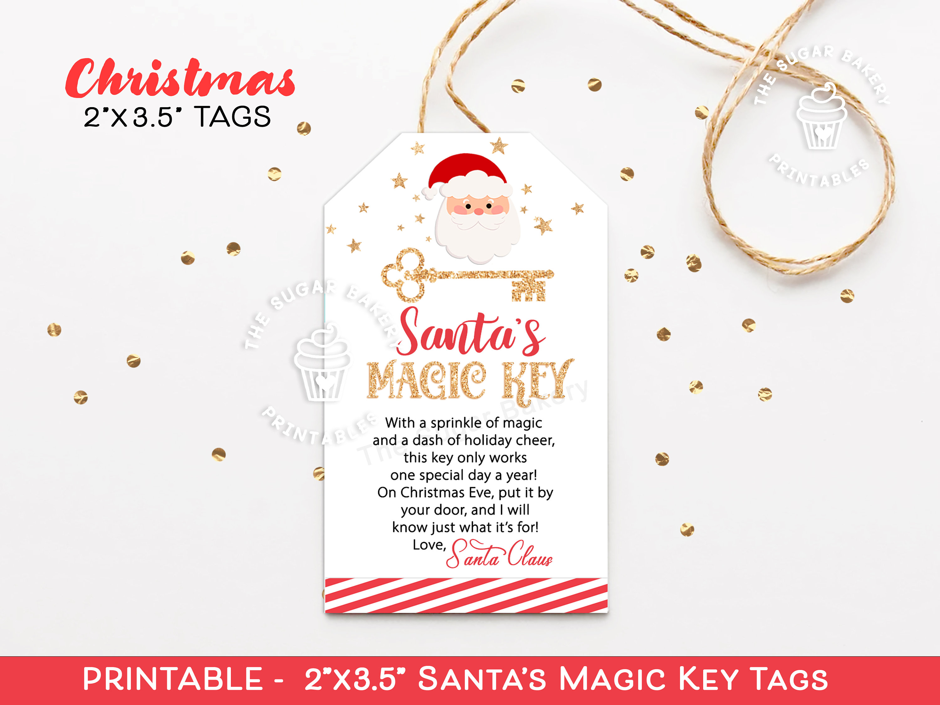 Santa's Magic Key Tags Printable Magical Christmas Eve - Etsy Australia