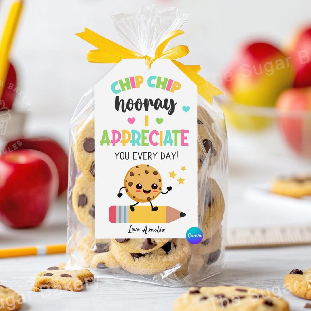 Teacher Appreciation Tag Chip Chip Hooray Tag TEACHER Thank You Tag End ...