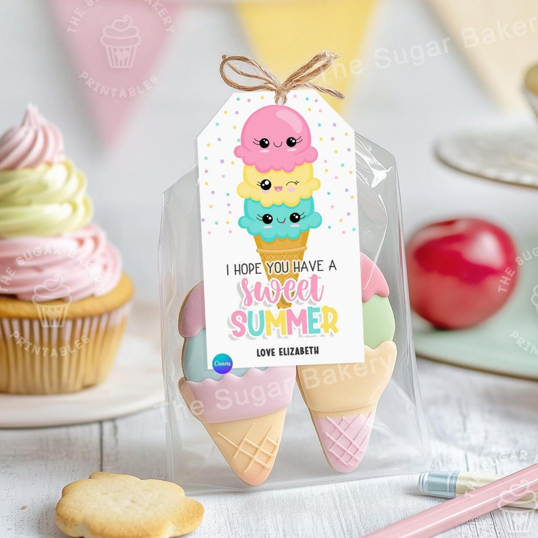 Have a SWEET SUMMER Tag Popsicle Ice Cream Printable Treat Tag End of ...