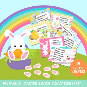 Easter SCAVENGER Hunt for Kids, Printable Easter TREASURE HUNT, Easter ...