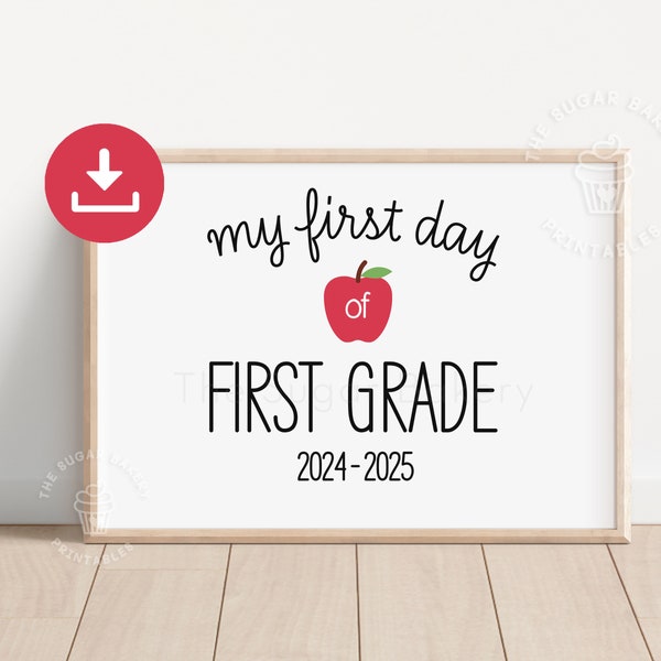 First Day of 1st Grade Sign for Boys - Etsy