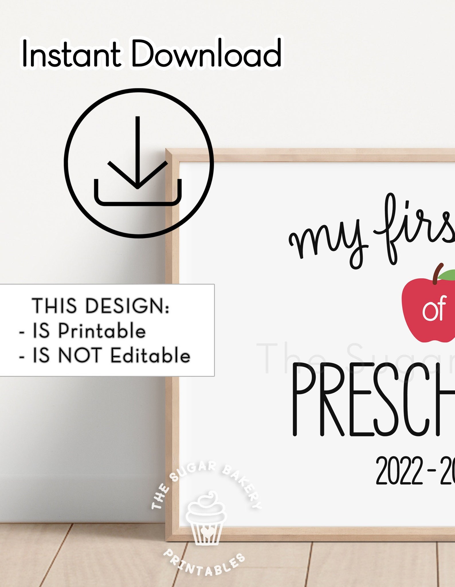 My First Day of PRESCHOOL Sign Preschool Sign 2022-2023 - Etsy