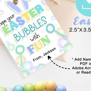 Easter Bubble Tags Hope Easter BUBBLES With FUN BUBBLES Tag Classroom ...