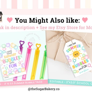 Editable Rubber Duck Tag, End of the Year Last Day SUMMER Favor Tag ...