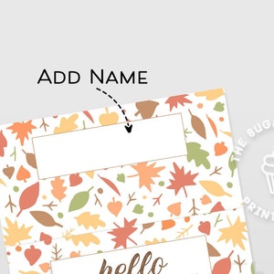 Autumn and Fall Treat Bag Topper, Fall Cookie Bag Toppers, Printable ...