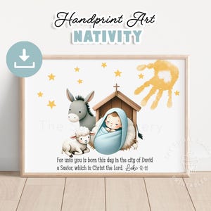 Christmas NATIVITY Handprint Art Bundle, Baby Jesus Angel 3 Wise Men ...