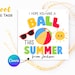 Hope You Have a BALL This Summer, EDITABLE End of School Year Gift Tag ...