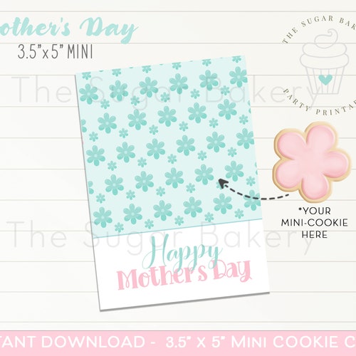 Happy Mother's Day COOKIE CARD Printable - Etsy