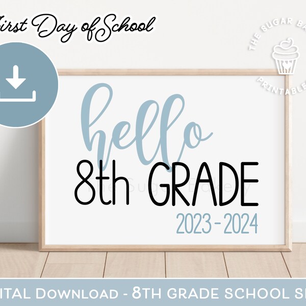 First Day of 8th Grade - Etsy