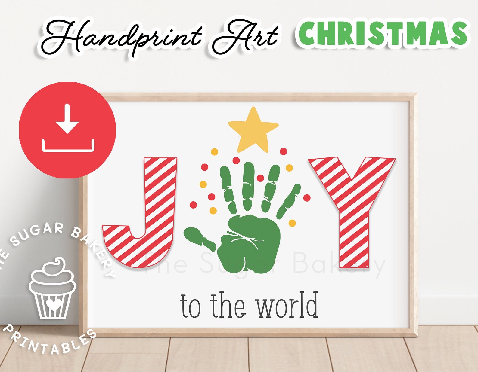 JOY Christmas Tree Handprint Art Preschool Handprint Art - Etsy