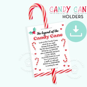 The Legend of the Candy Cane Poem, Christmas Candy Cane Holder ...