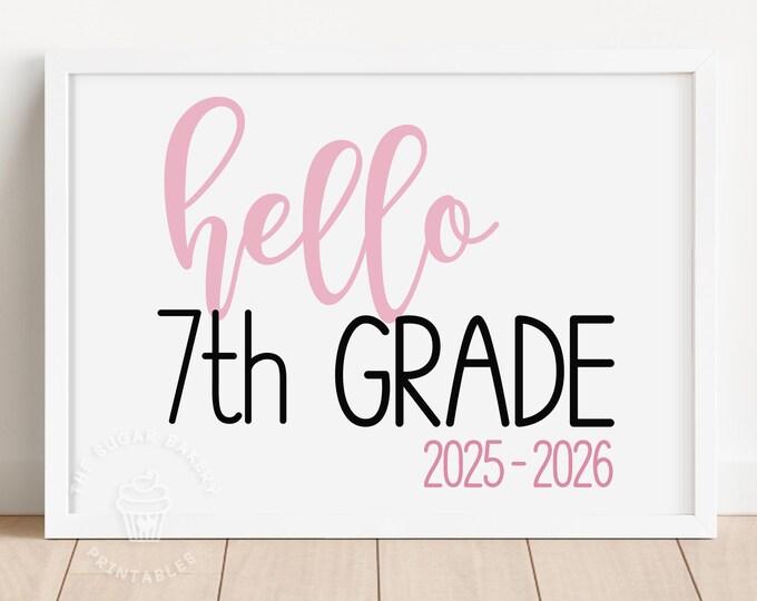 First and Last Day of 7th Grade, First and Last Day Seventh Grade, 7th ...