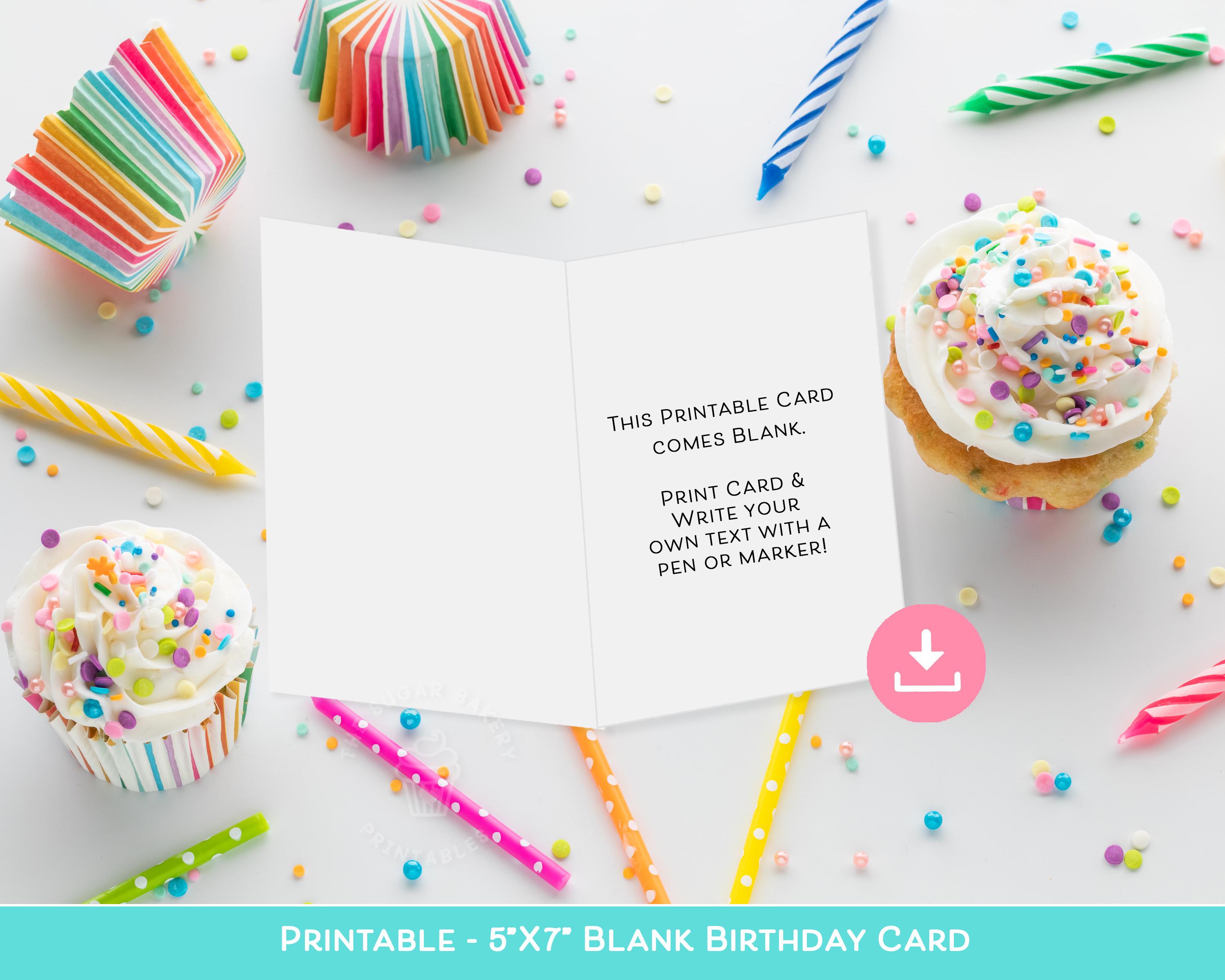 Happy Birthday Footprint Handprint Card Printable Birthday Gift Card ...