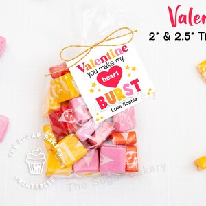 Valentine You Make My Heart BURST Tags, Starburst Valentine Tags ...