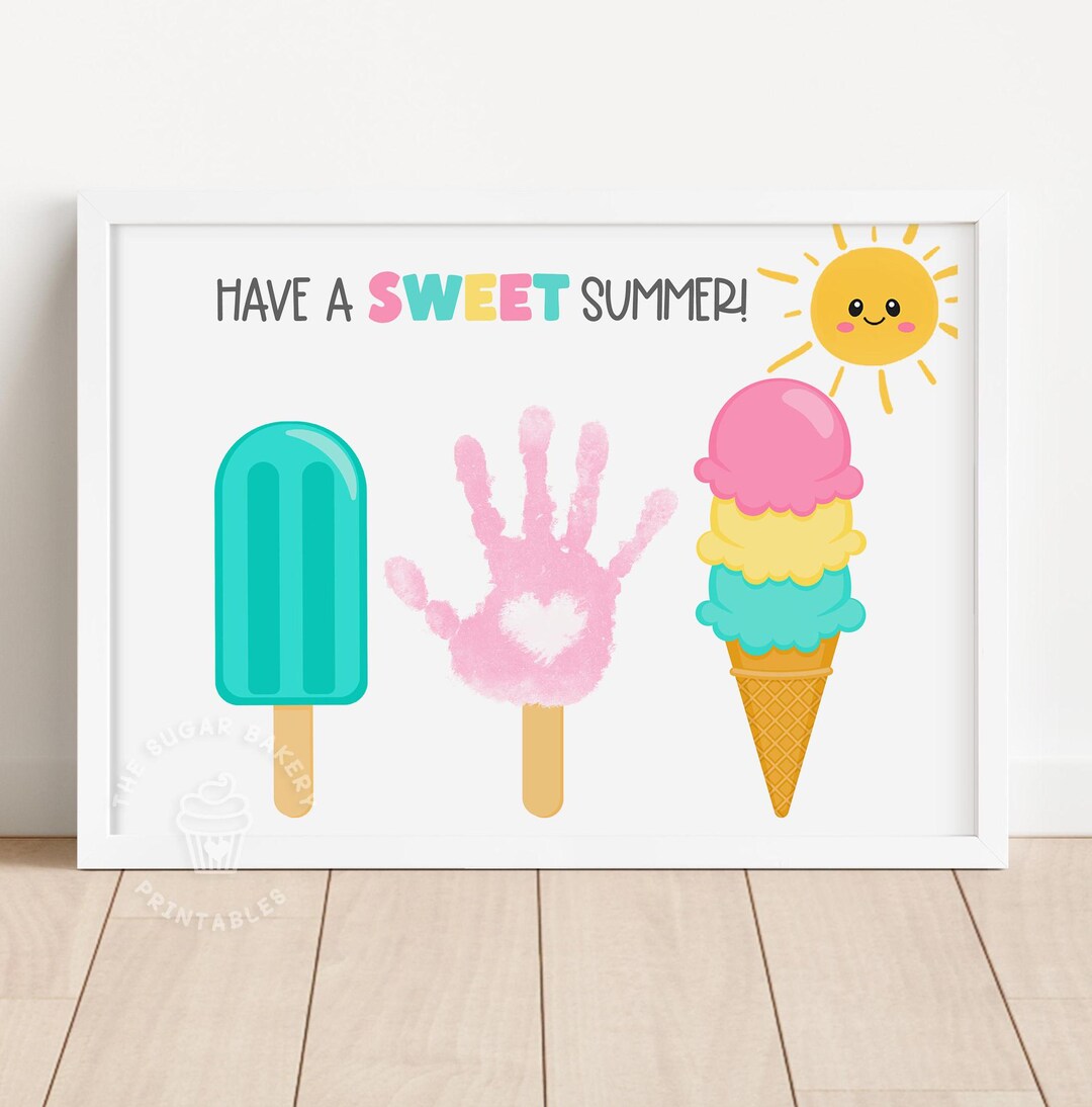 Summer Handprint Craft, Have a SWEET Summer ICE CREAM Popsicle ...