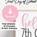 1st Day of SCHOOL SIGN 7th GRADE Back to School Sign First - Etsy