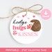 Hedgehugs & Kisses Valentine Tag, Printable Valentine Tag, Classroom ...