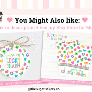 Lucky Charm Treat Bag Topper, St Patricks Day COOKIE Treat BAG TOPPER ...