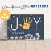 Christmas NATIVITY Handprint Art, JOY to the World, Sunday School Craft ...