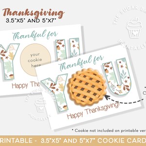 Thankful for YOU Cookie Card, FALL Cookie CARD, Autumn Cookie Card ...