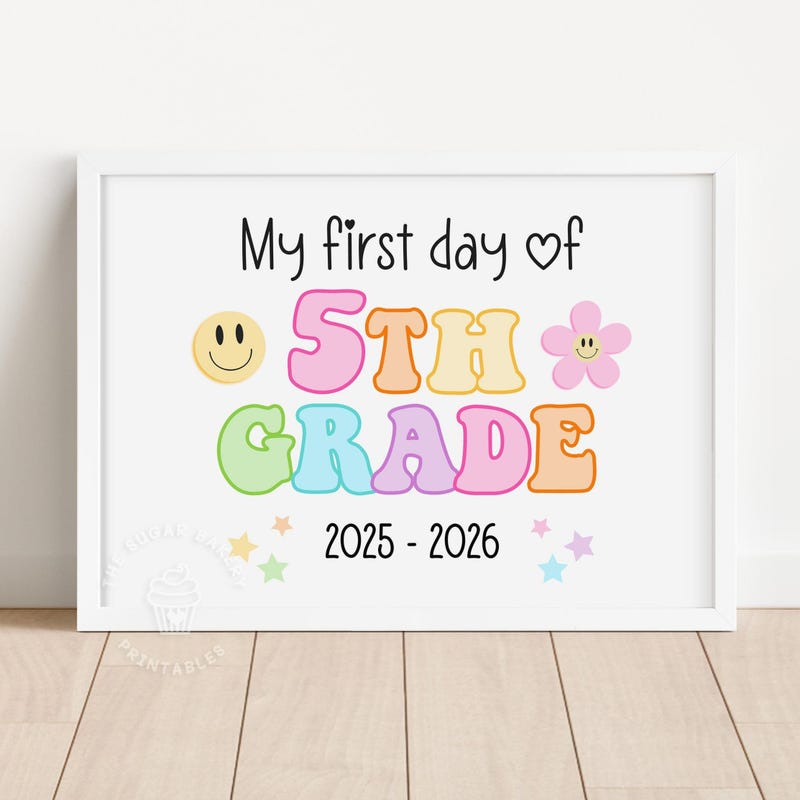 5th Grade Sign - Etsy