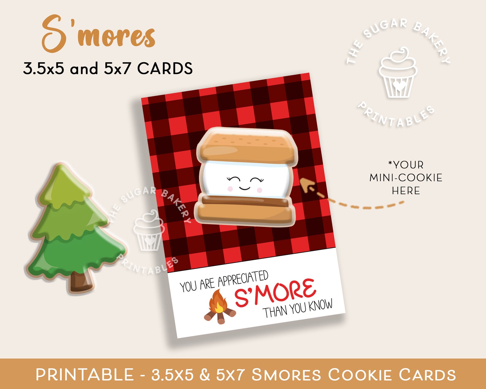 Smores COOKIE CARD, You Are Appreciated SMORE Than You Know, Teacher ...