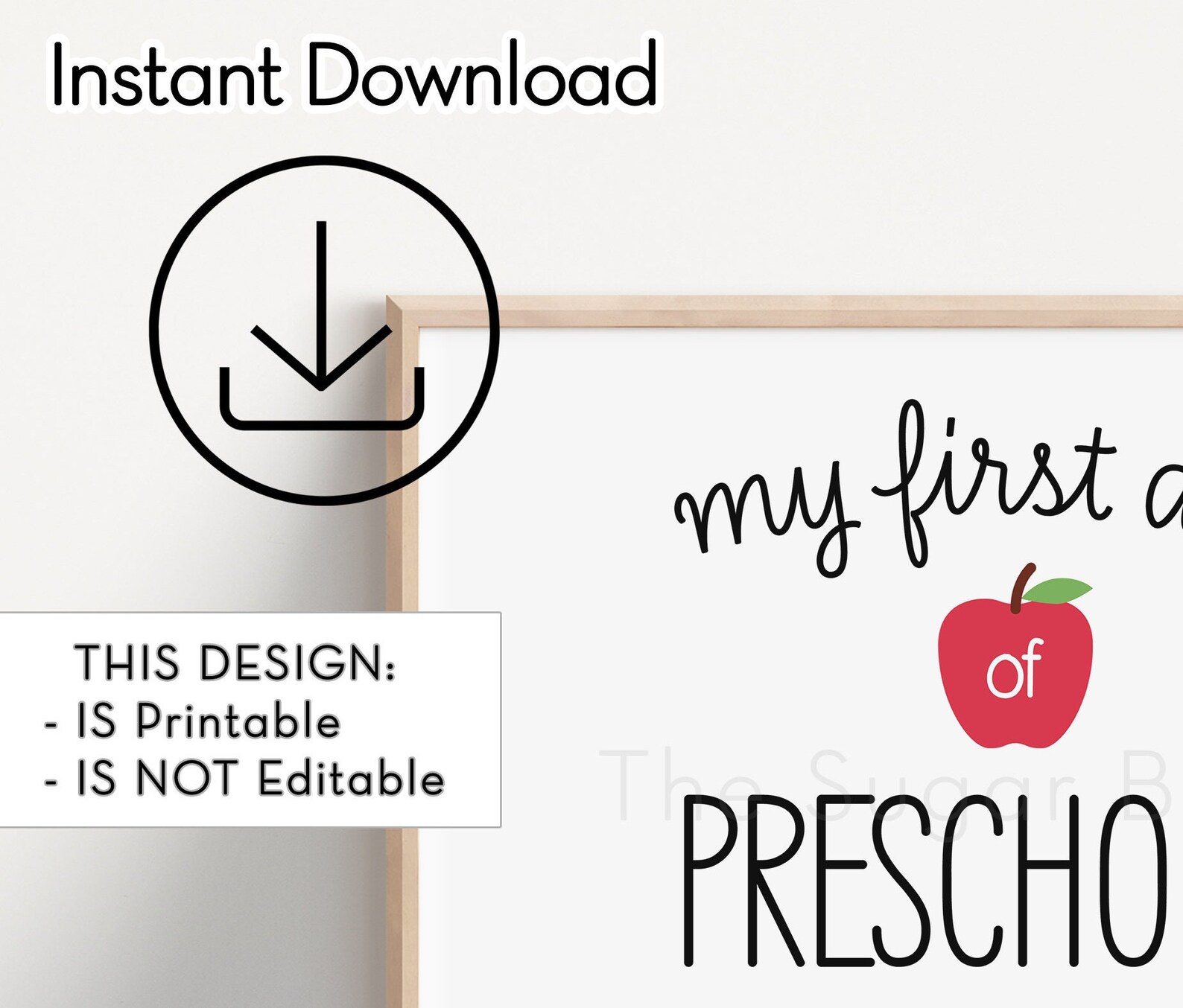 My First Day of PRESCHOOL Sign, Preschool Sign, Preschool Printable ...