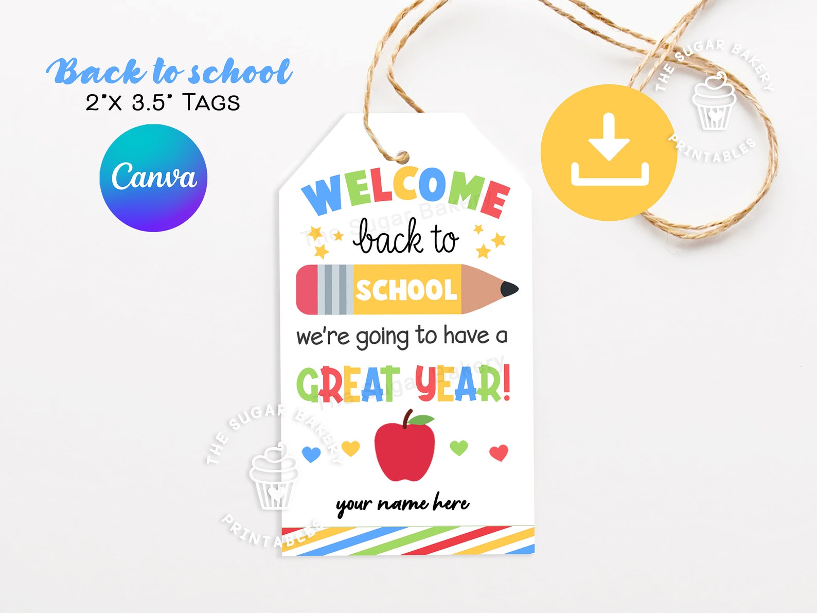 Back to School Teacher Gift Tags EDITABLE First Day of School Tags ...