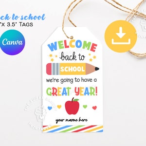 Back to School Teacher Gift Tags EDITABLE First Day of School Tags ...