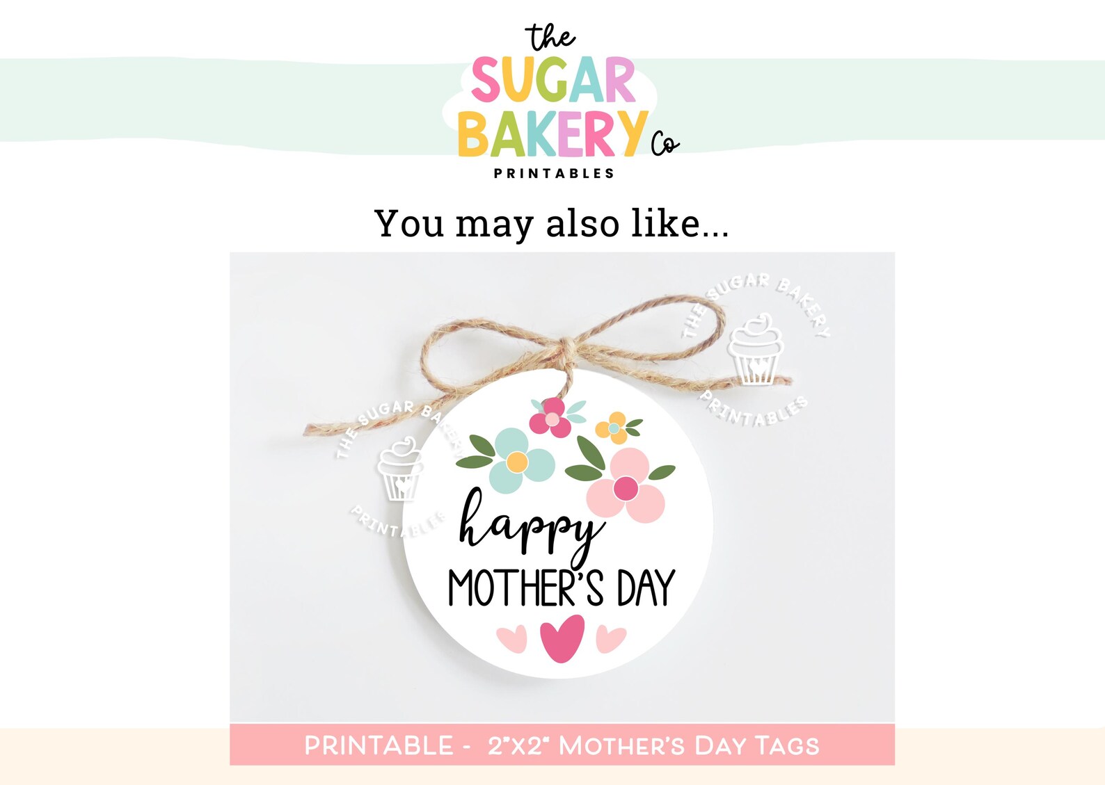 Printable Mothers Day Gift Tag, Happy Mother's Day Plant Succulent ...