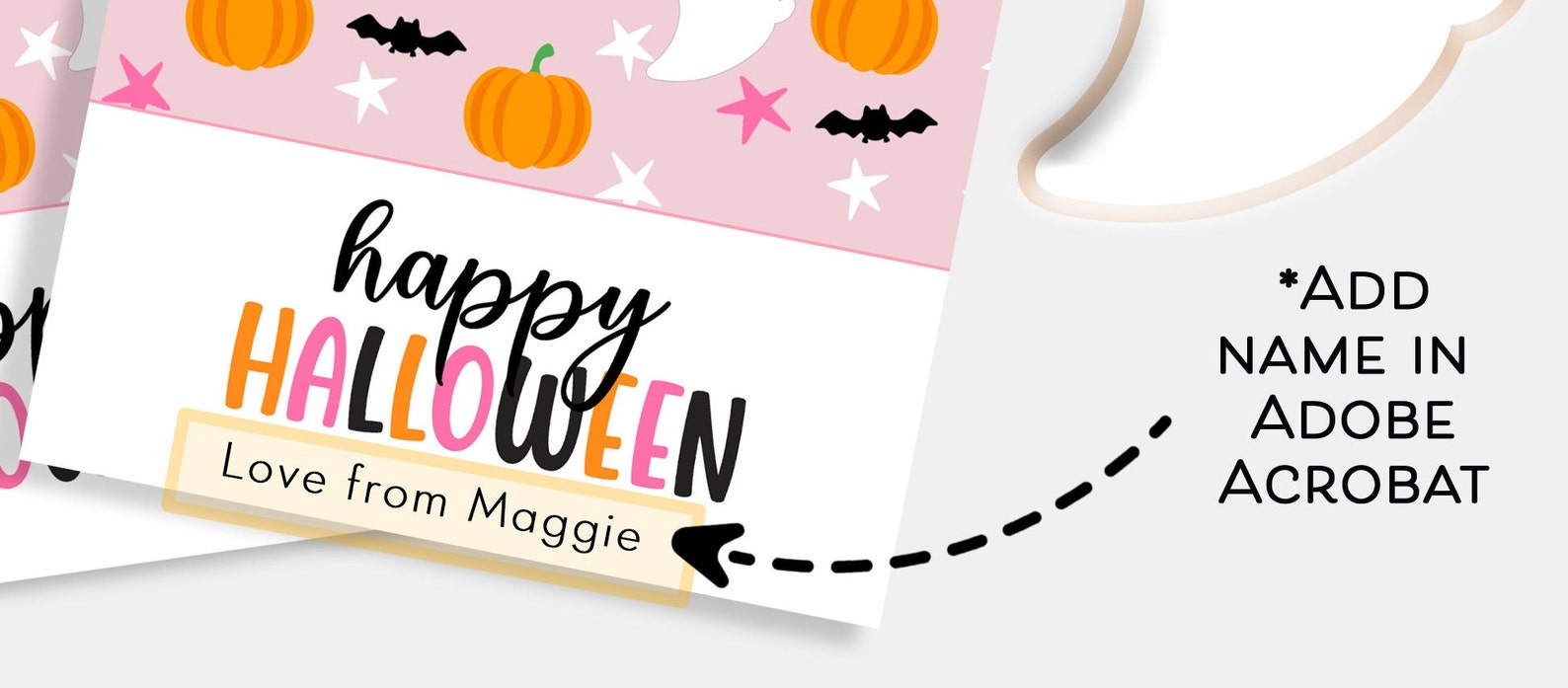 Happy Halloween Cookie Card, 3.5x5 Mini Cookie Card, 5x7 Cookie Card ...