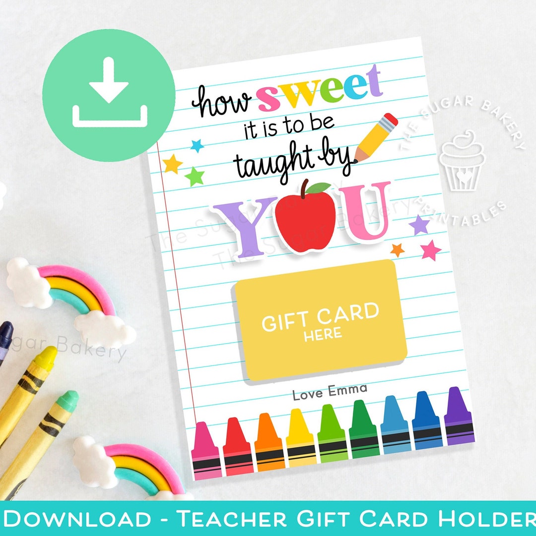 Teacher GIFT CARD Holder, Teacher Appreciation Gift, TEACHER Coffee ...