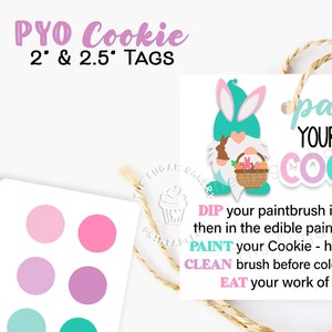 PYO Gnome Easter Cookie Tag, PYO Gnome Cookie, Pyo Instructions, PYO ...