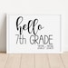 First Day of 7th GRADE Sign, Back to School Sign, 1st Day of 7th Grade ...