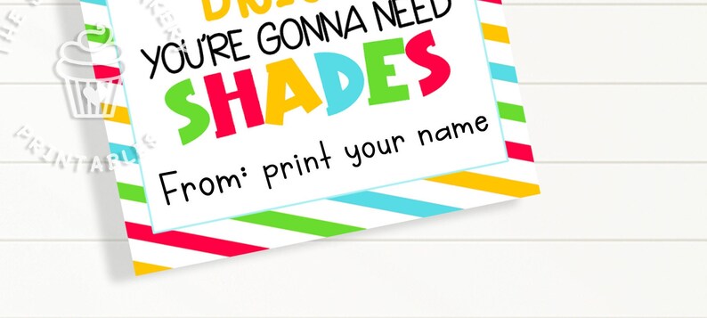 End of the Year Sunglasses GIFT TAGS 'your Future is so - Etsy